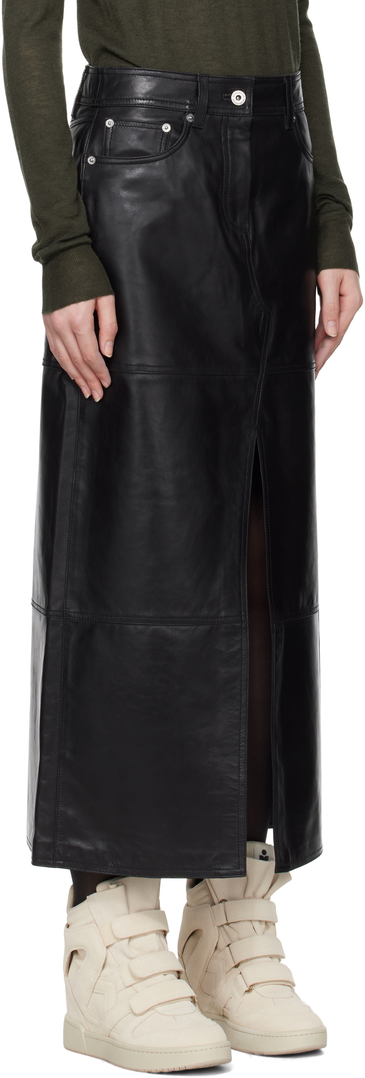 Stand Studio Black Francie Maxi Skirt Stand Studio