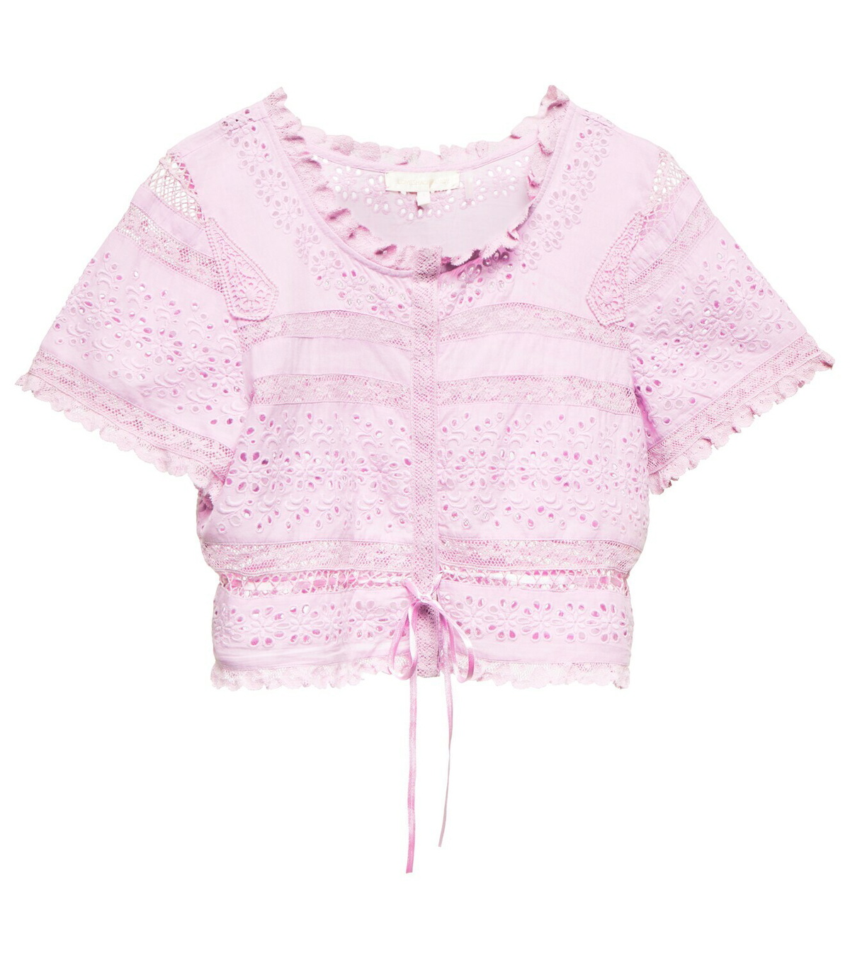 LoveShackFancy Farley embroidered cotton top LoveShackFancy