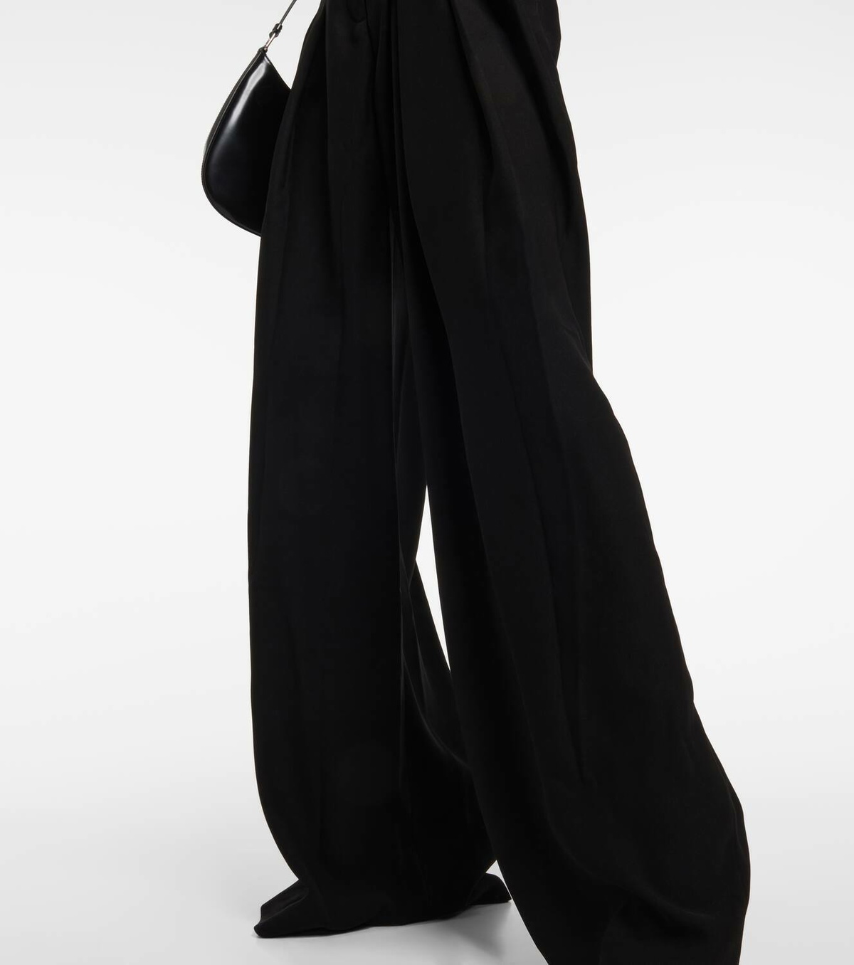 Mônot Pleated crêpe wide-leg pants Monot