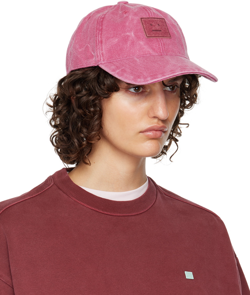 Acne Studios Pink Patch Cap Acne Studios