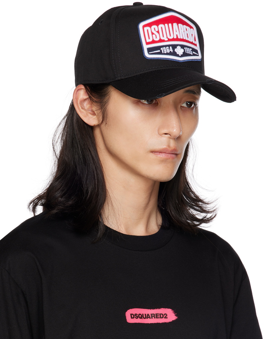Dsquared2 Black Embroidered Cap Dsquared2