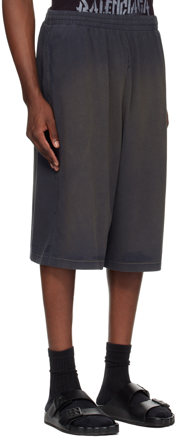 Balenciaga Black Embroidered Shorts Balenciaga