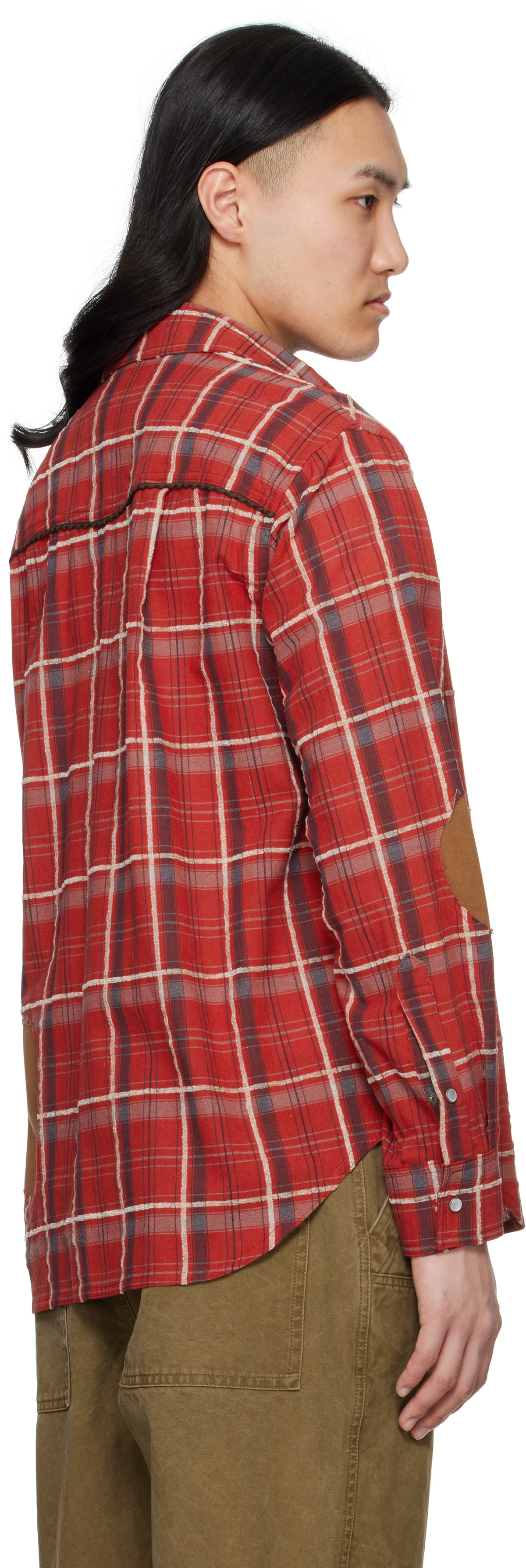 Andersson Bell Red Noah Patch Check Shirt Andersson Bell