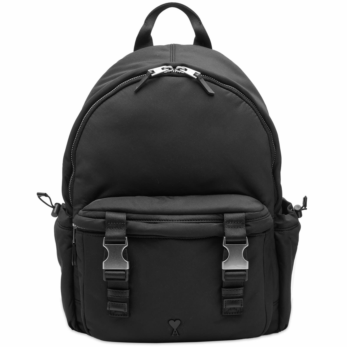 AMI Paris Men's Tonal Logo Backpack in Black AMI