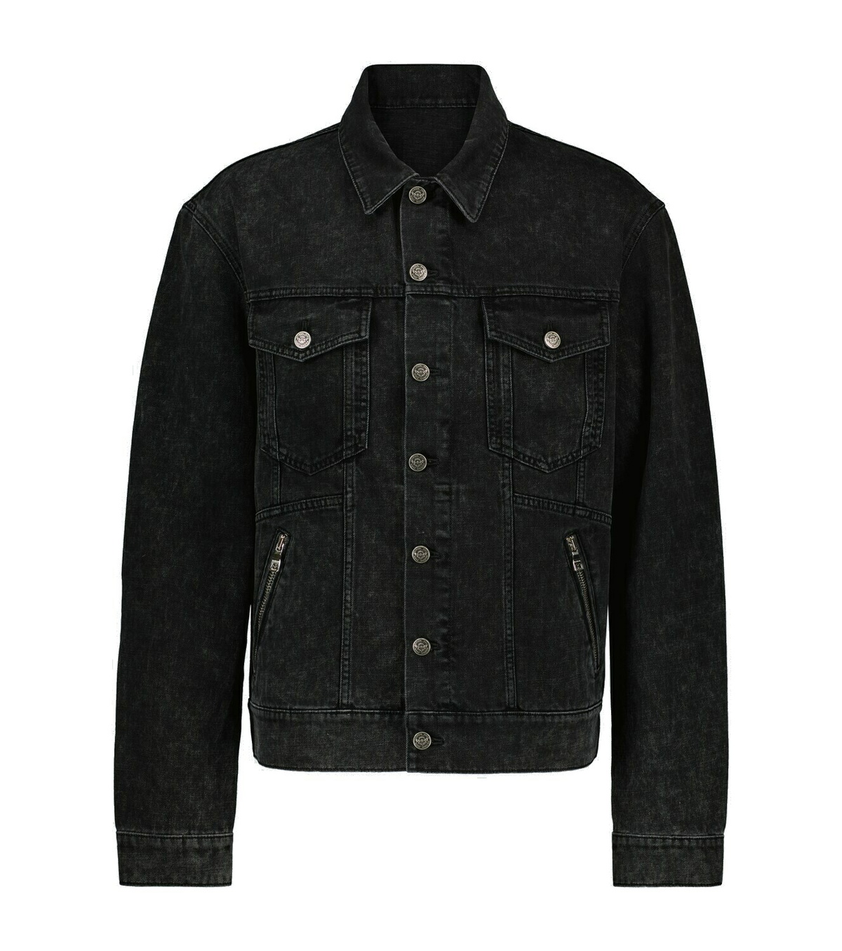 Balmain - Denim jacket with zipped pockets Balmain