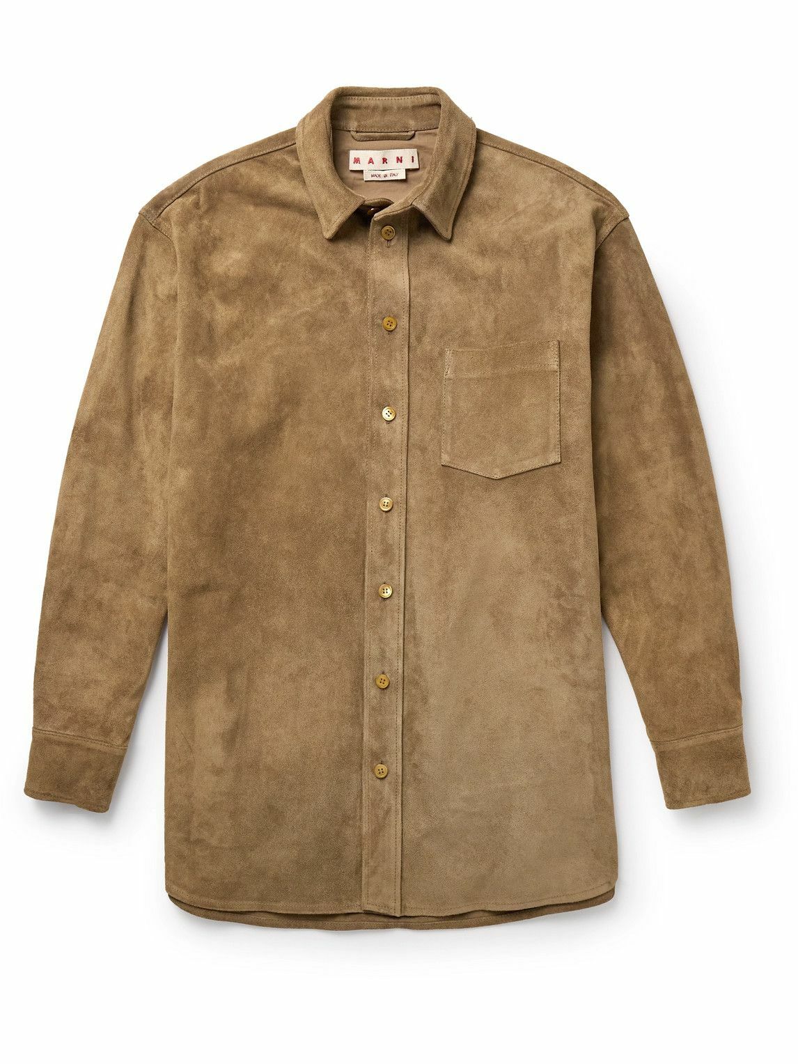 Marni - Suede Overshirt - Brown Marni