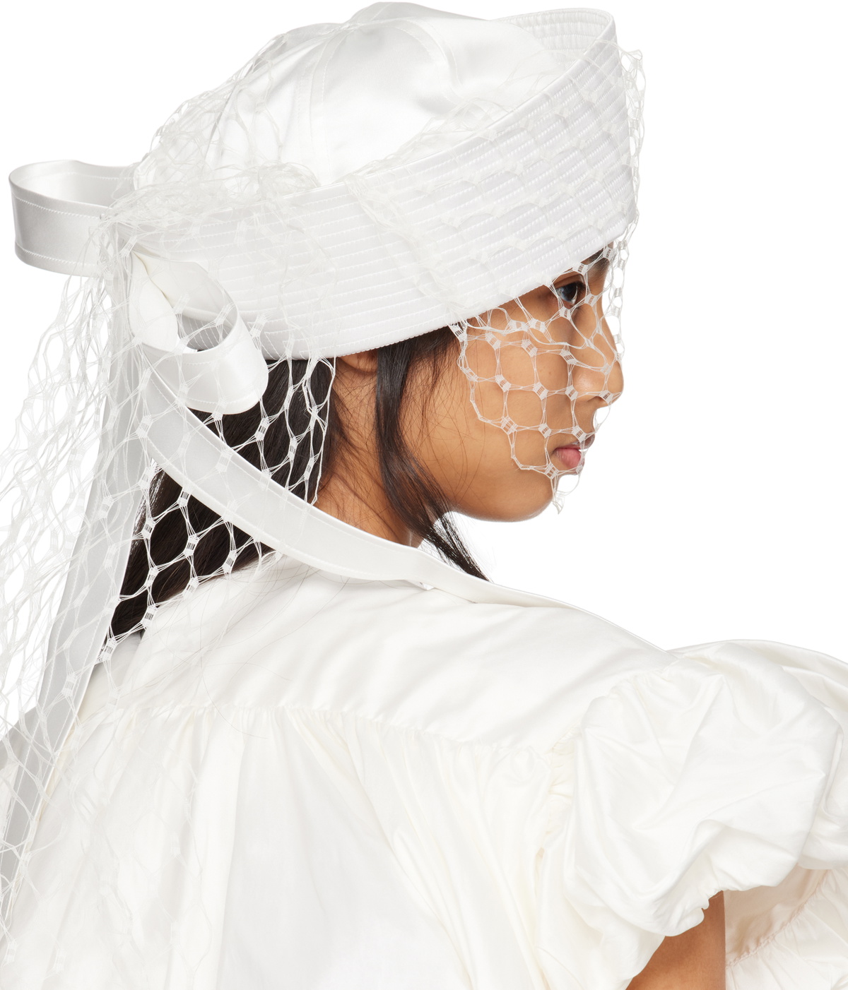 VAQUERA SSENSE Exclusive Bridal Capsule Sailor Hat Vaquera