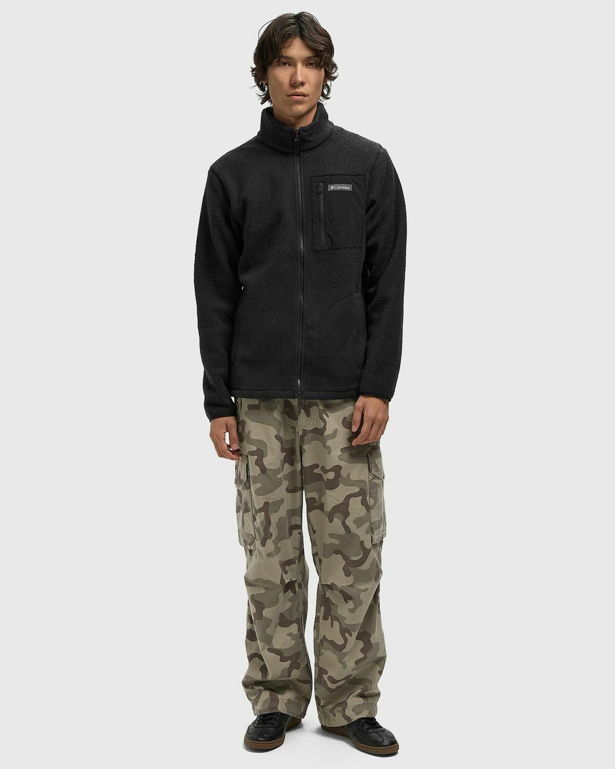 Columbia Jasper Ridge™ Pebbled Full Zip Fleece Black Mens Fleece Jacket ...