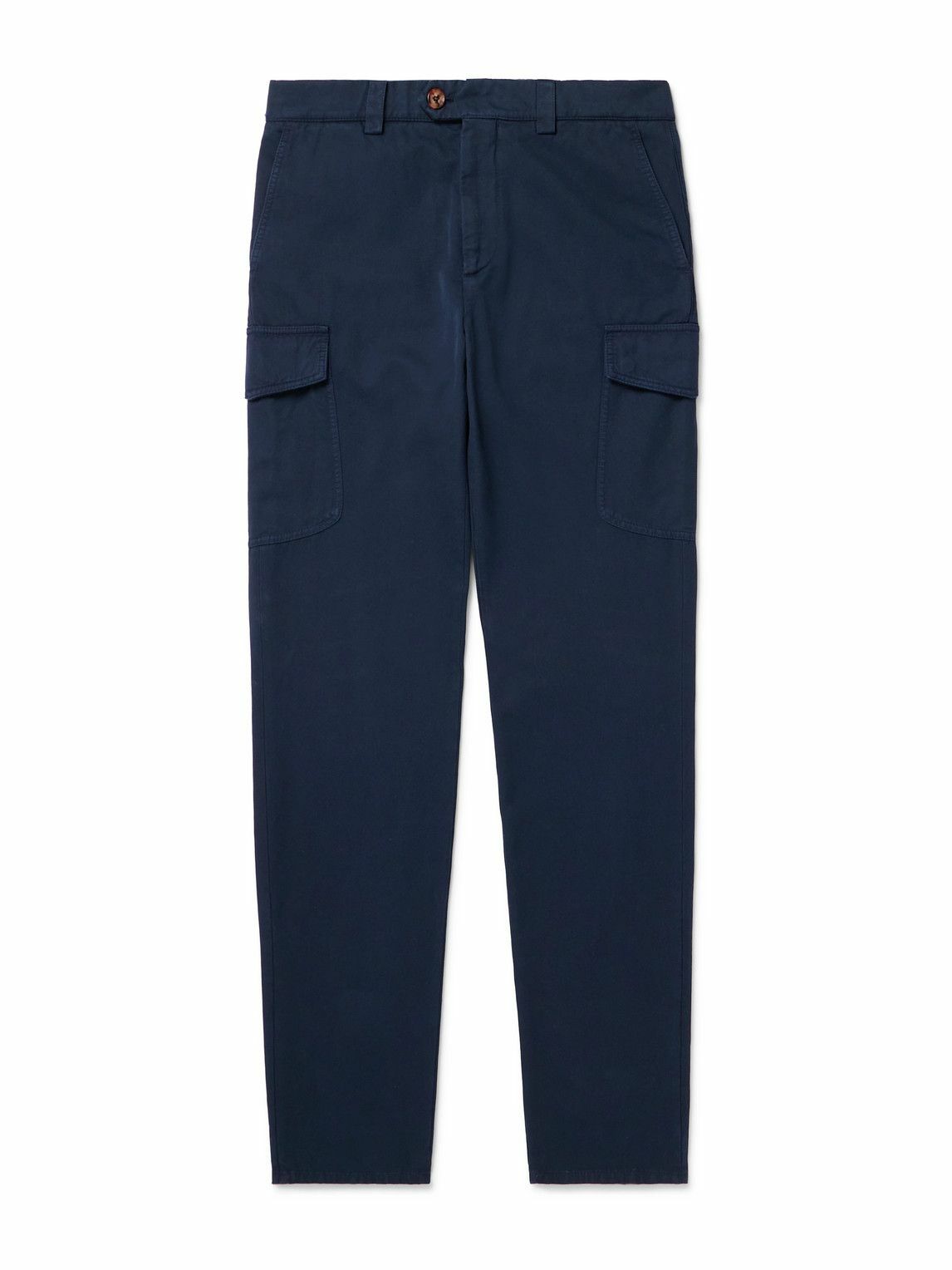 Brunello Cucinelli - Straight-Leg Cotton-Gabardine Cargo Trousers ...