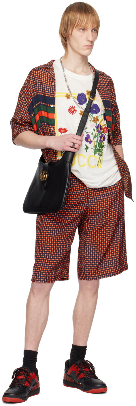 Gucci Red Geometric Shorts Gucci