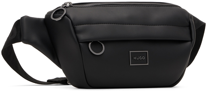 Hugo Black Framed Logo Pouch Hugo Boss