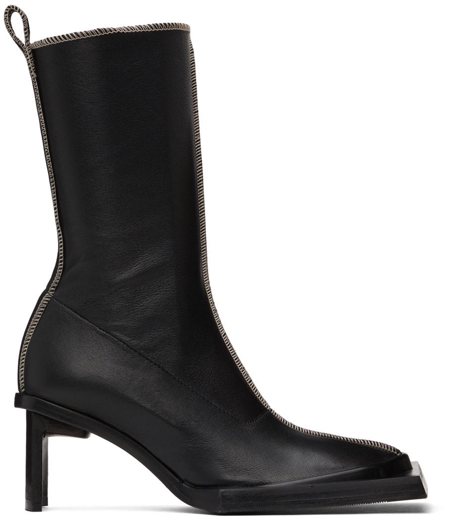 Miista Black Marige Mid-Calf Boots MIISTA