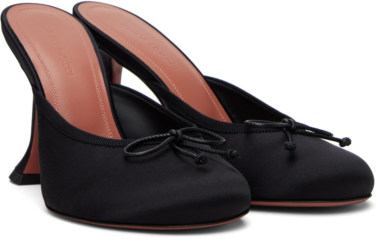 Amina Muaddi Black Lila Slipper 95 Heels Amina Muaddi