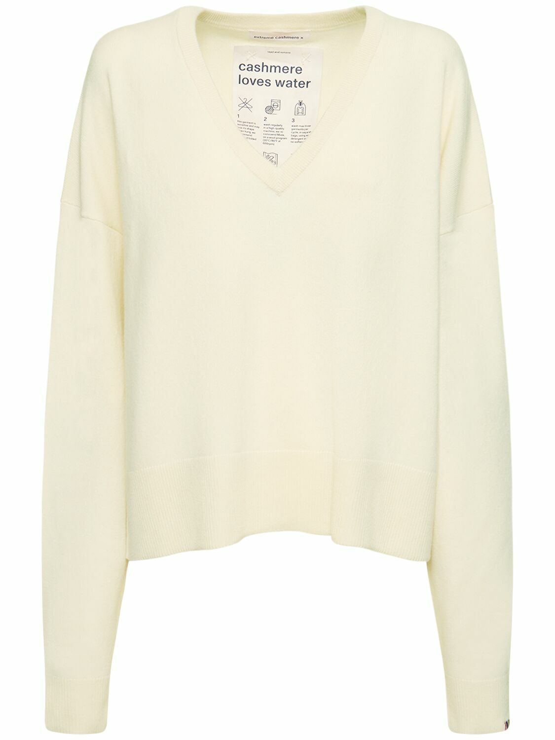 EXTREME CASHMERE - Clash Cashmere Blend V Neck Sweater extreme cashmere