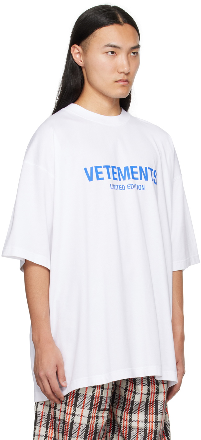 VETEMENTS White 'Limited Edition' T-Shirt Vetements