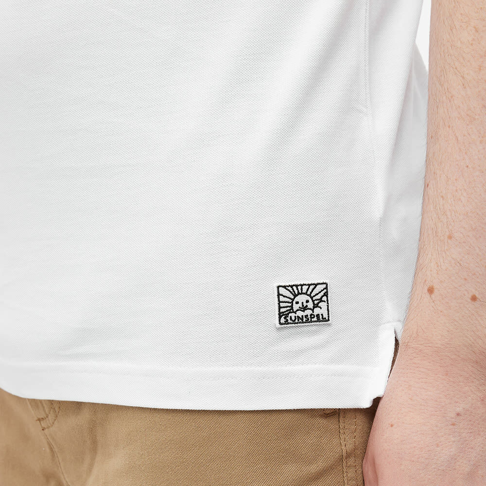 Sunspel x David Shrigley Pique Polo Shirt in White Sunspel