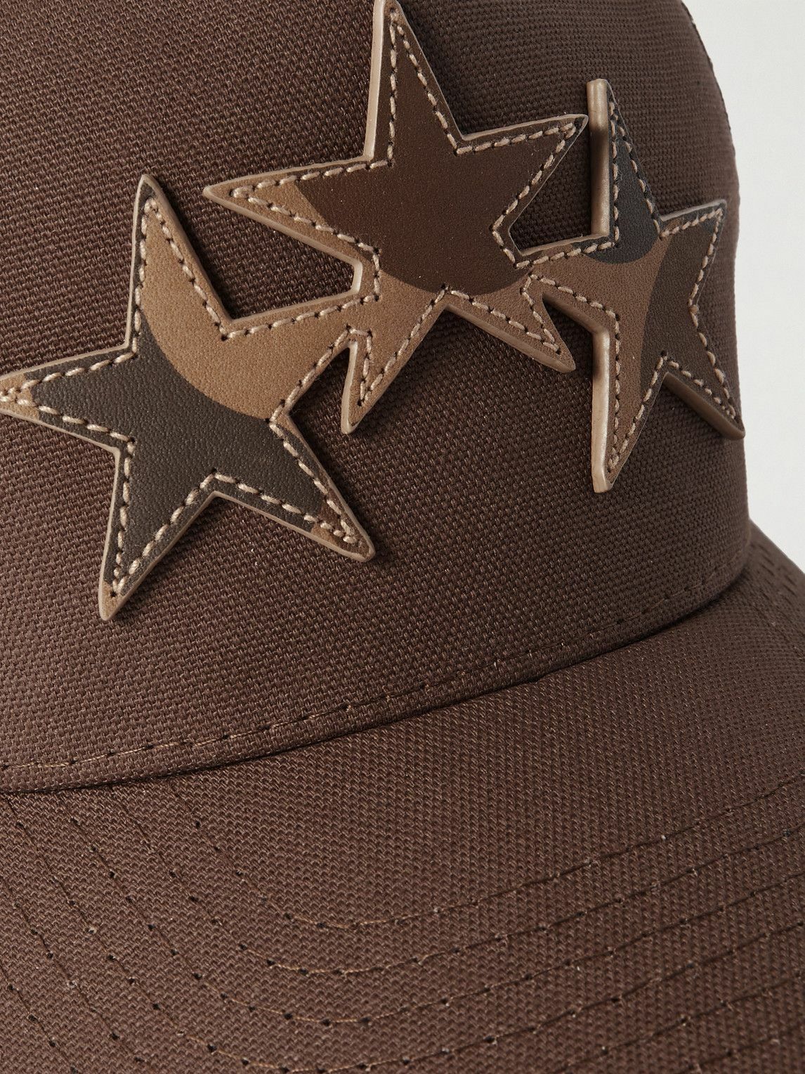 AMIRI - Leather-Trimmed Cotton-Canvas and Mesh Trucker Hat Amiri