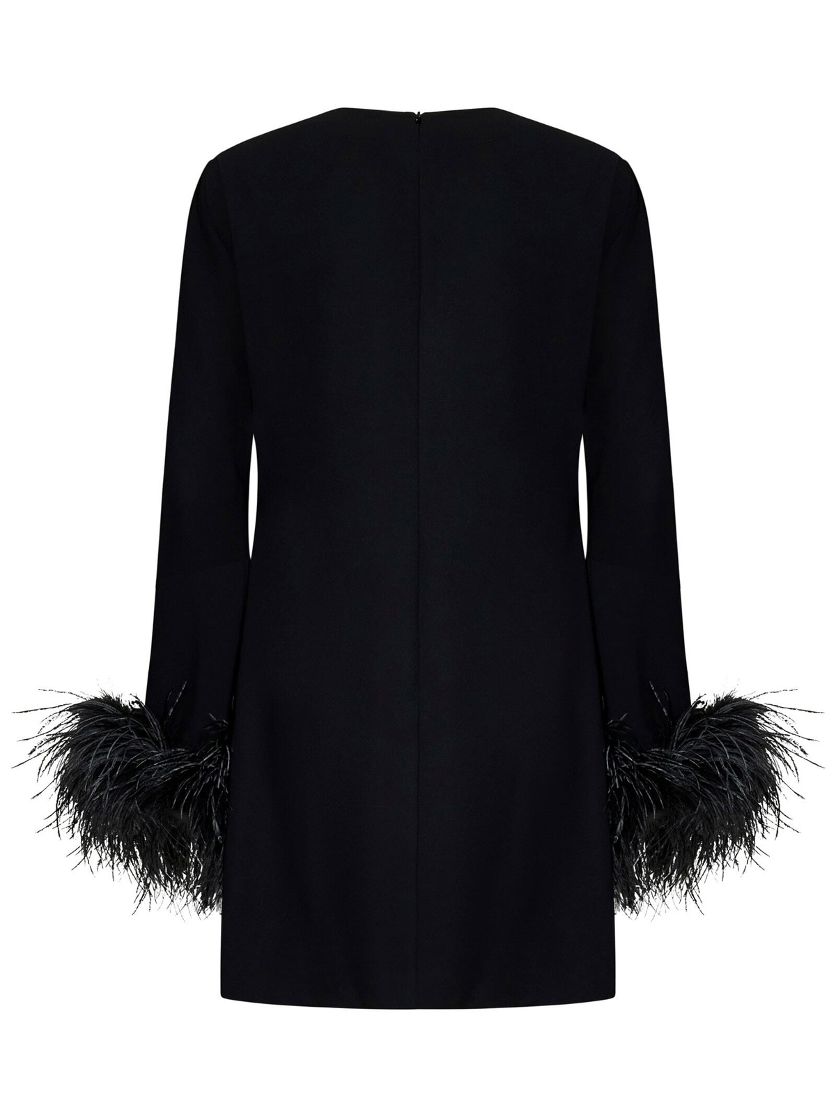 Parosh Black Cut-out Short Dress In Light Fabric Woman Parosh