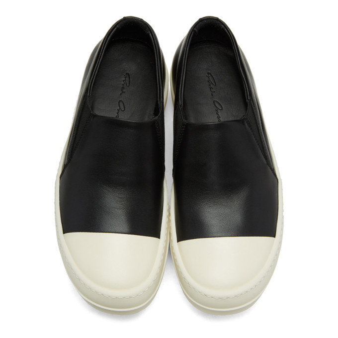 Rick Owens Black Boat Slip-On Sneakers Rick Owens