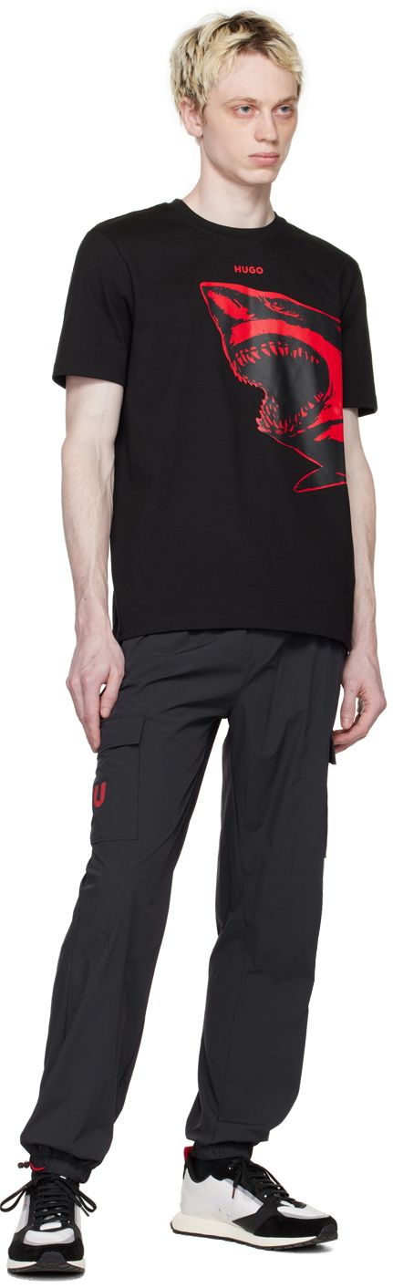 Hugo Black Drawstring Lounge Pants Hugo Boss