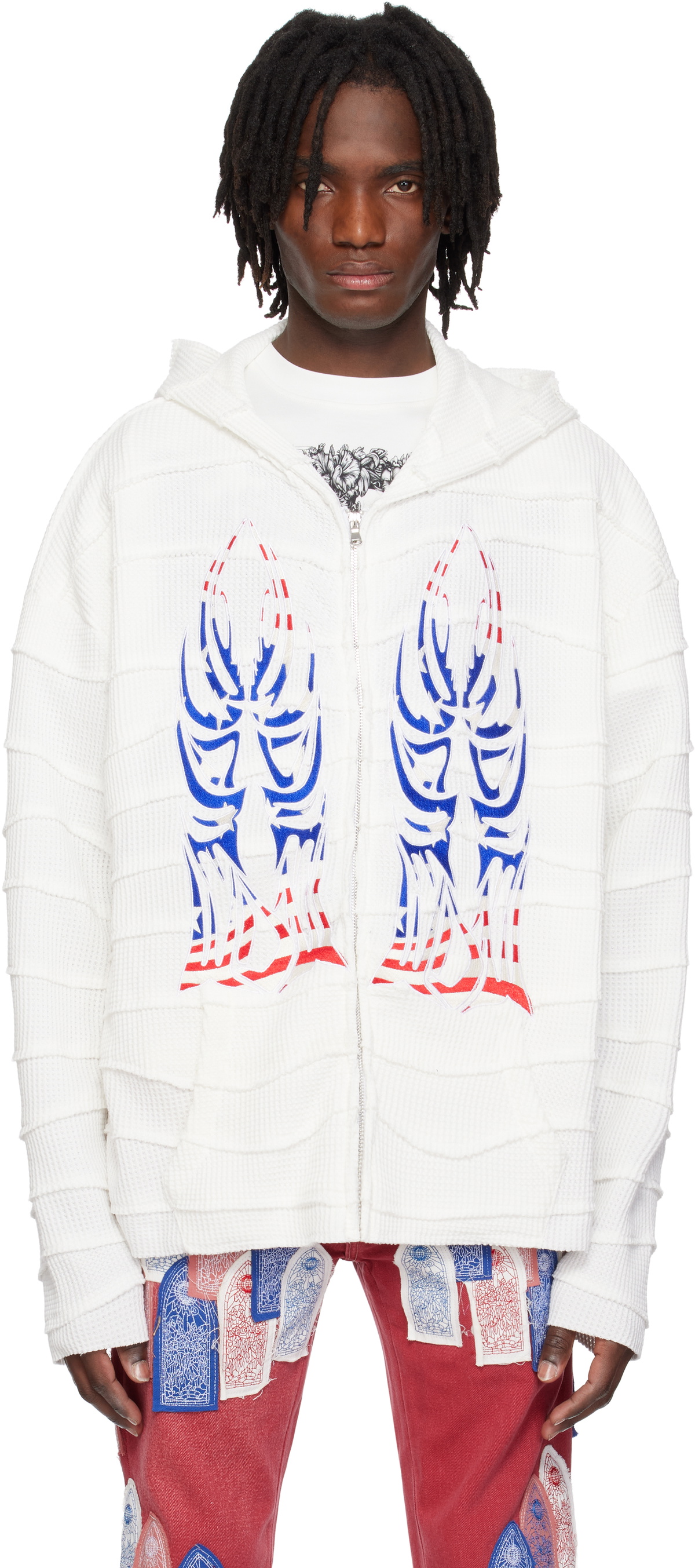 Who Decides War White Winged Glory Wavelength Zip Up Hoodie WHO DECIDES ...