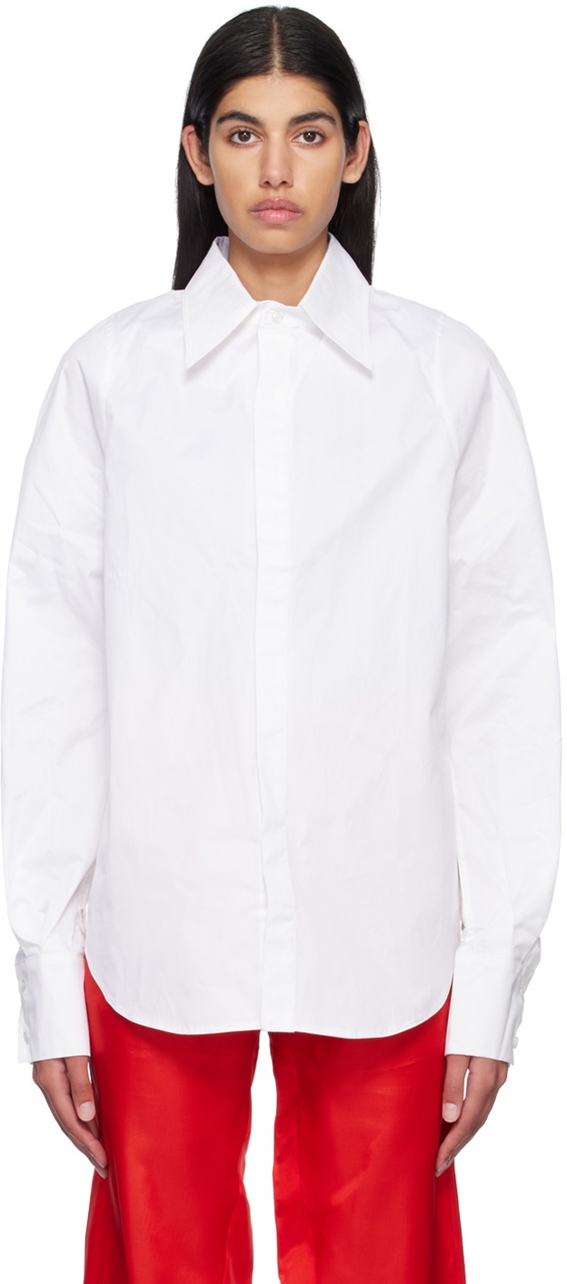 Bianca Saunders White Row Back Shirt Bianca Saunders