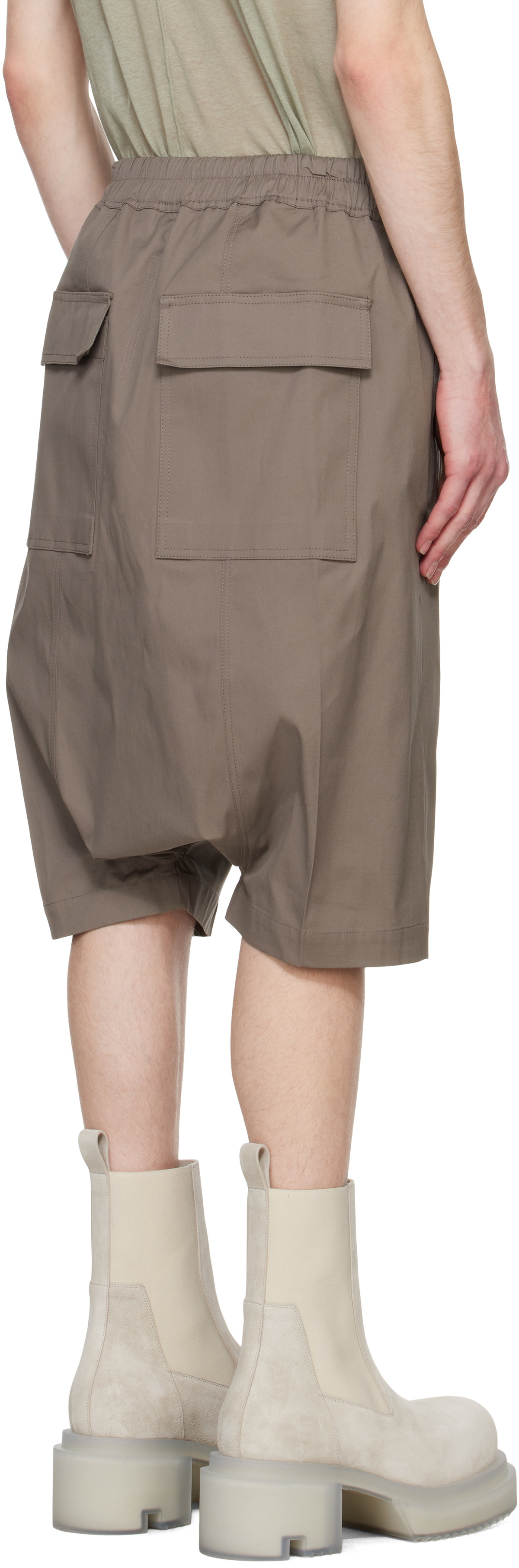 Rick Owens Gray Hollywood Rick S Pods Shorts Rick Owens