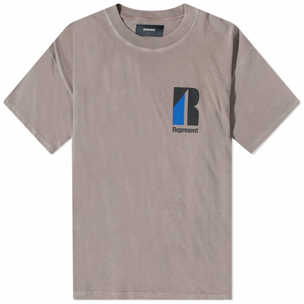Represent Men's Decade Of Speed T-Shirt in Pigment Wash Mushroom Represent