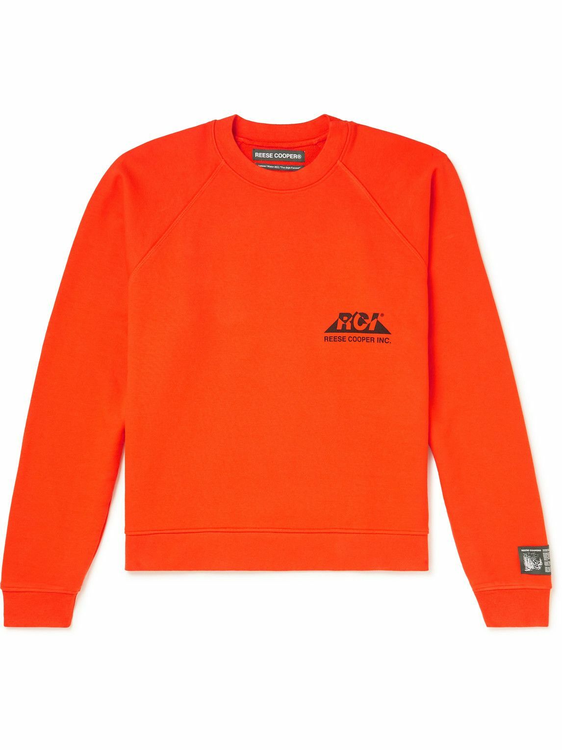Reese Cooper® - Logo-Print Cotton-Jersey Sweatshirt - Orange Reese Cooper