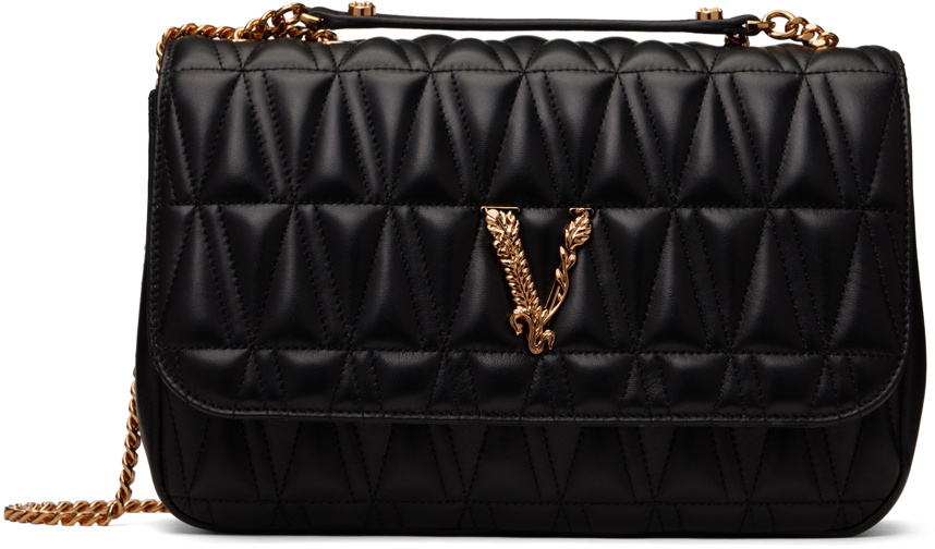 Versace Black Virtus Shoulder Bag Versace