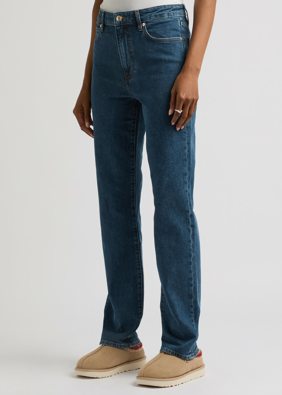 Frame The Ruler Straight-leg Jeans Dark Blue Frame Denim