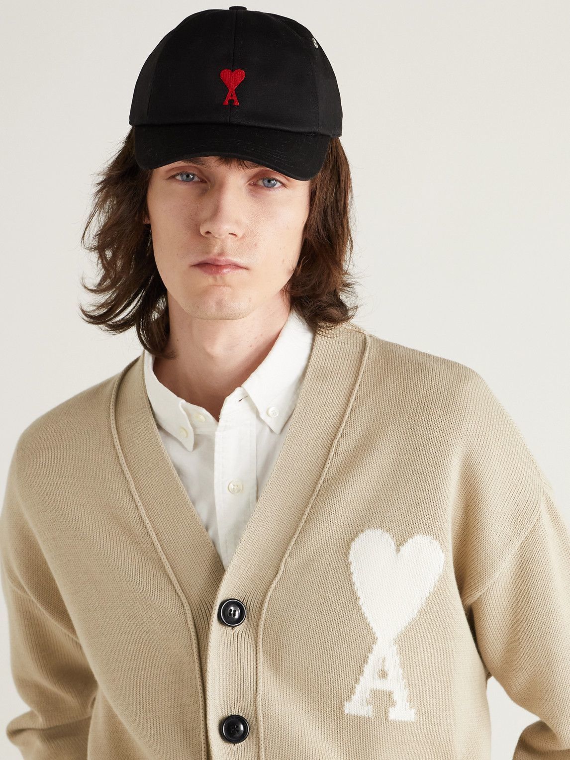 AMI PARIS - Logo-Embroidered Cotton-Twill Baseball Cap AMI