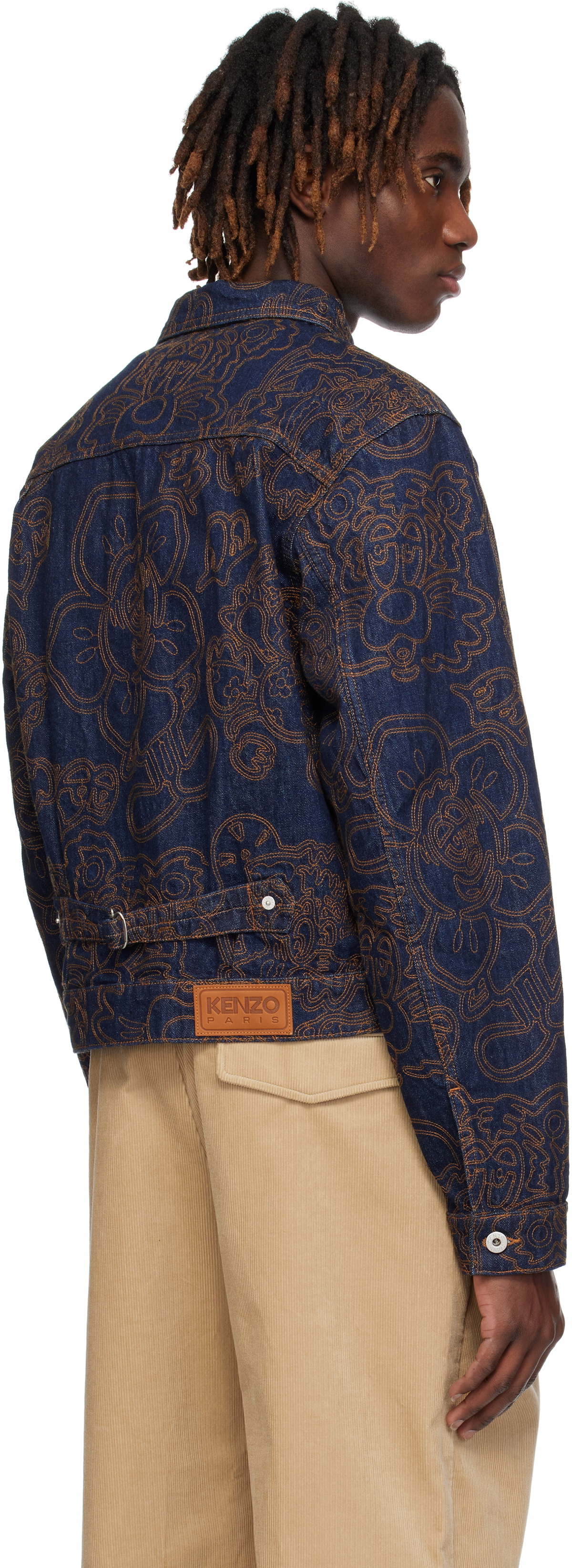 Kenzo Blue Kenzo Paris VERDY Edition Embroidered Denim Trucker Jacket Kenzo