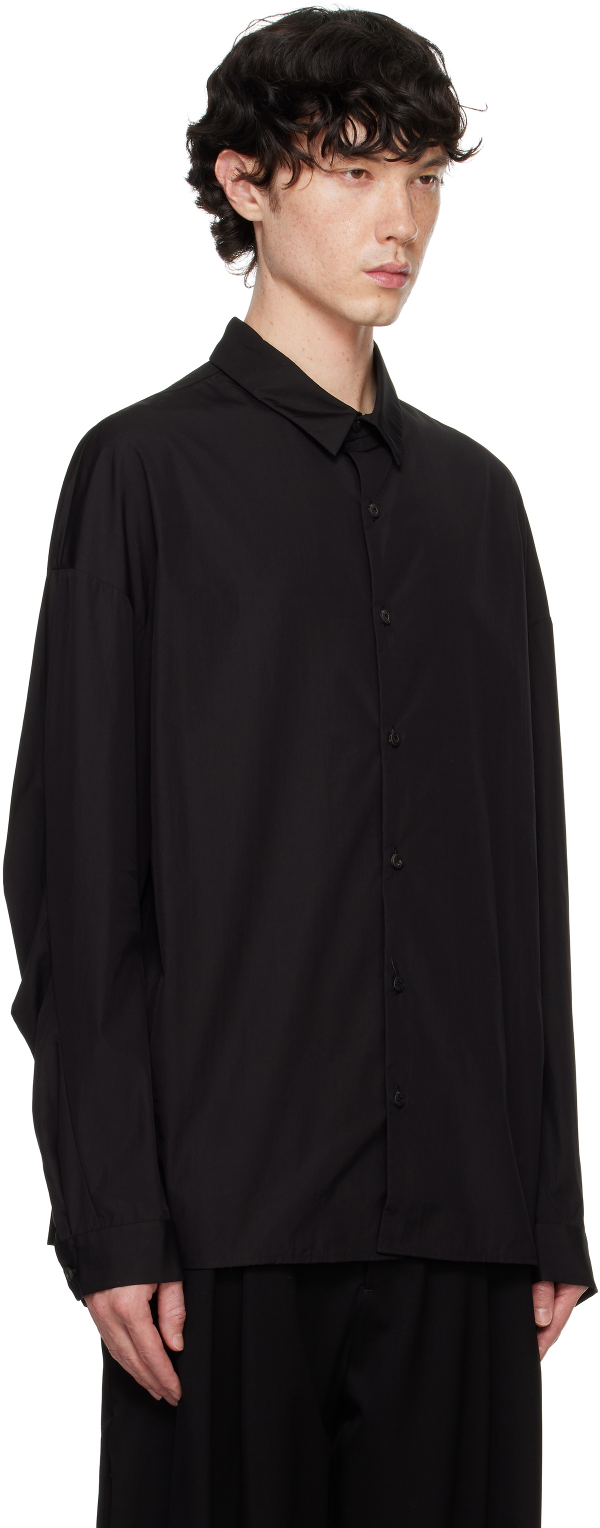 DEVOA Black Poplin Shirt DEVOA