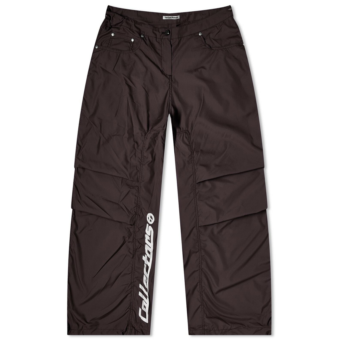 The Open Product Women's Lettering Parachute Pants in Brown TheOpen Product