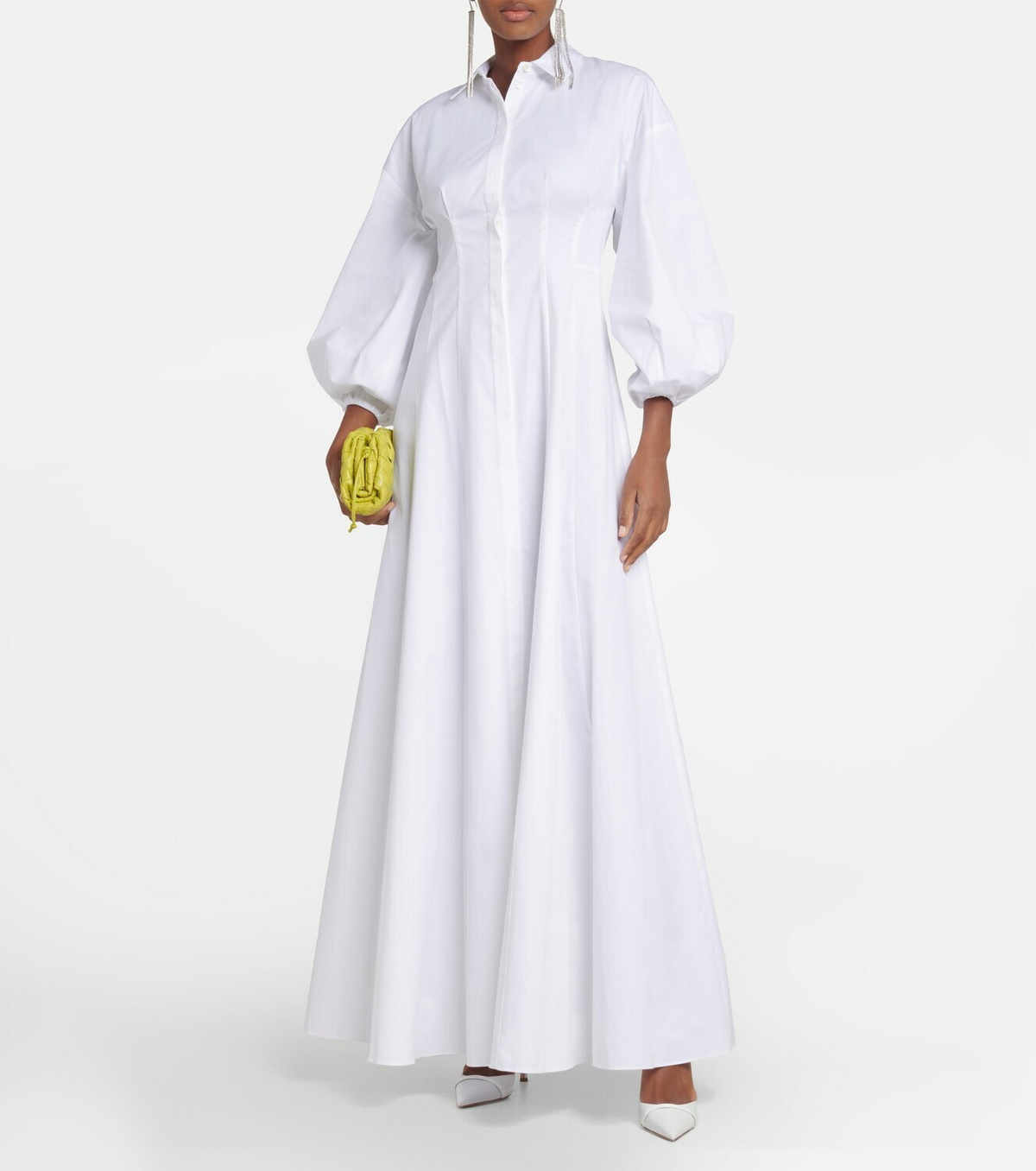 Carolina Herrera Puff-sleeve belted gown Carolina Herrera