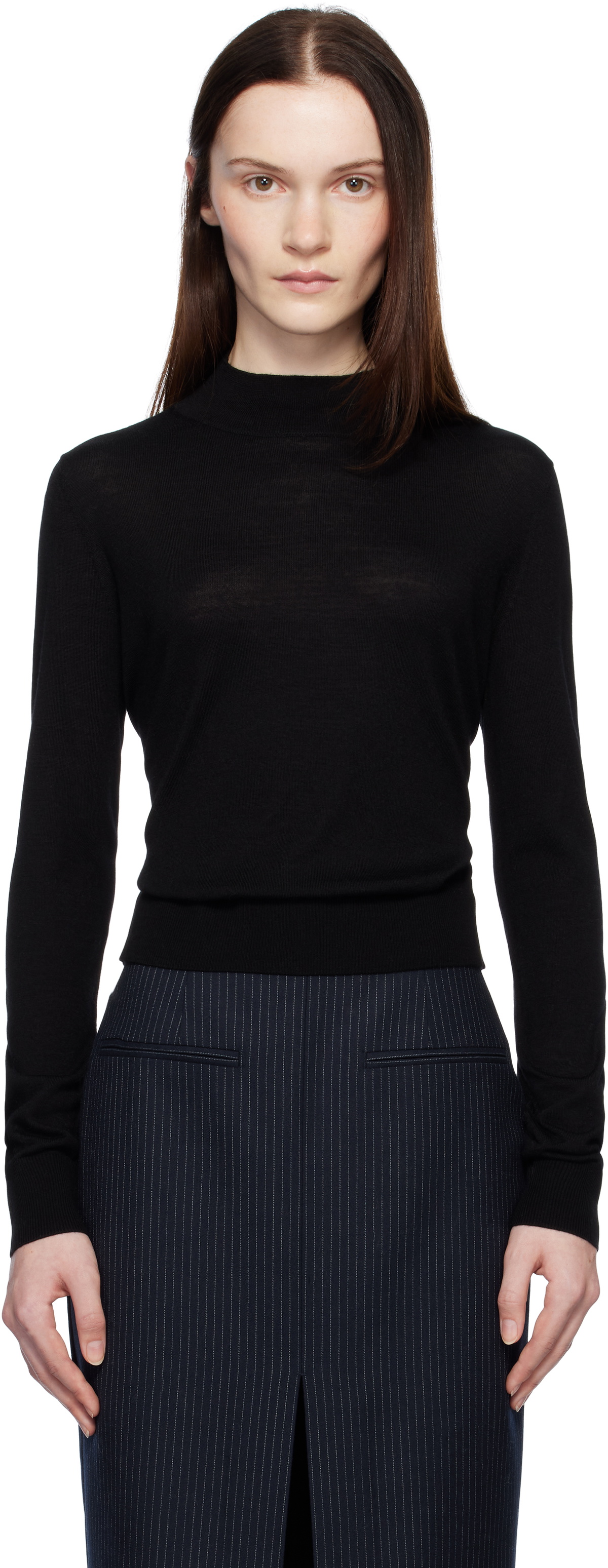 ANINE BING Black Monique Long Sleeve Sweater ANINE BING