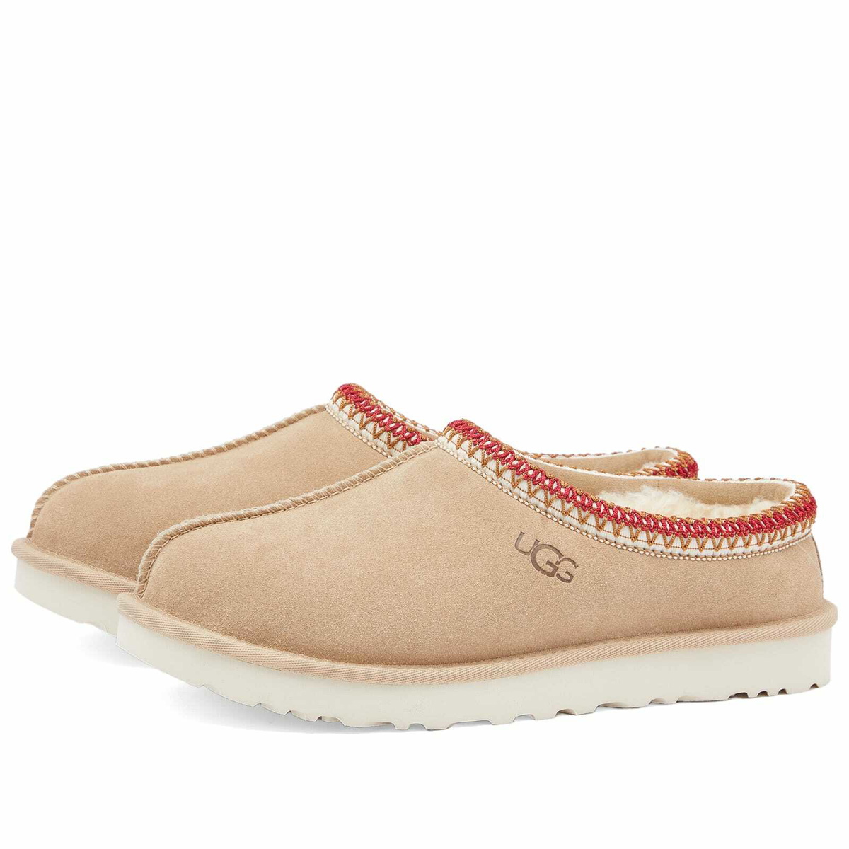UGG Women's Tasman Shoe in Sand/Dark Cherry Ugg