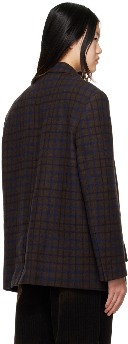 We11done Brown Check Blazer We11done