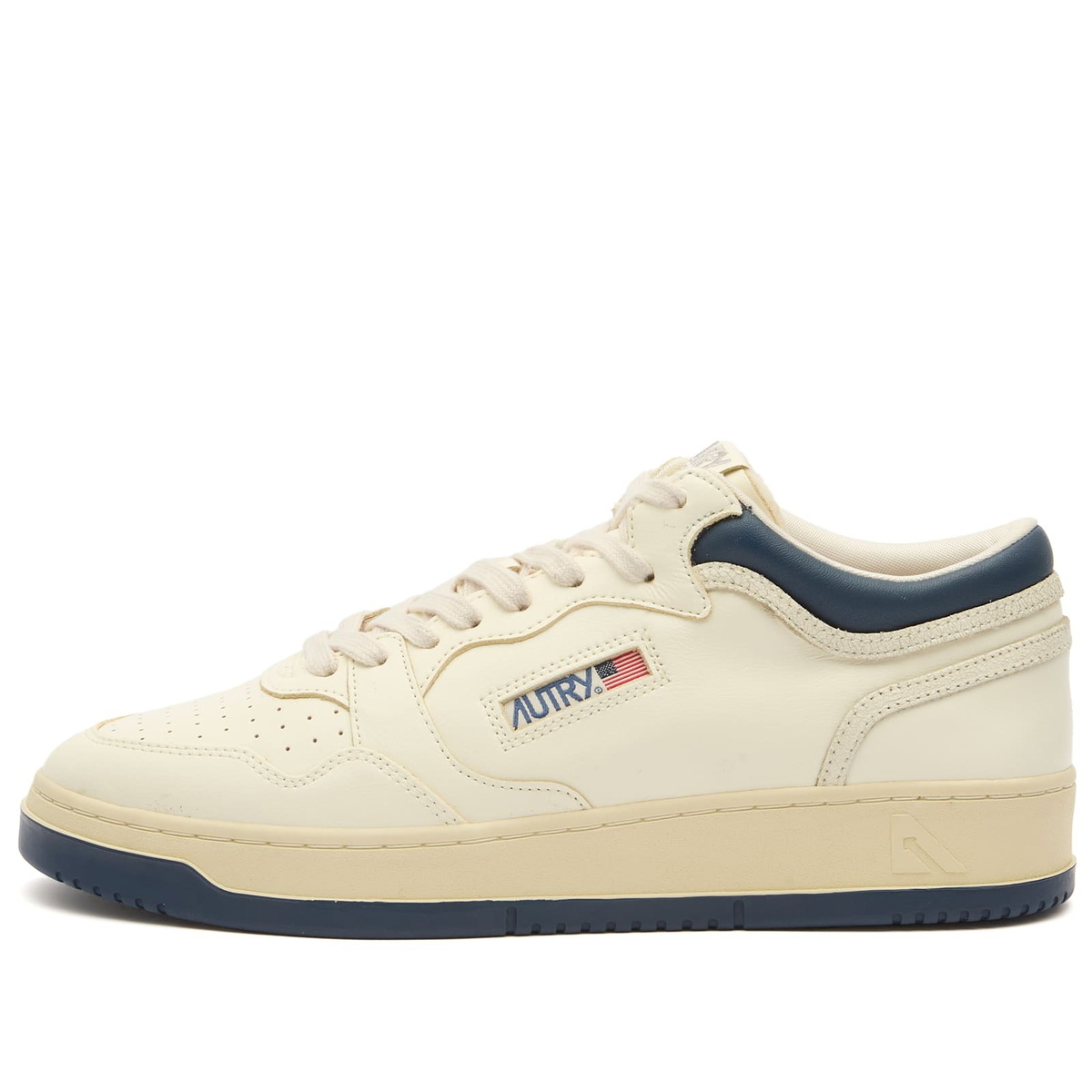 Autry Men's Med-Way Mid Leather Sneaker in Enblue/Marsh Autry