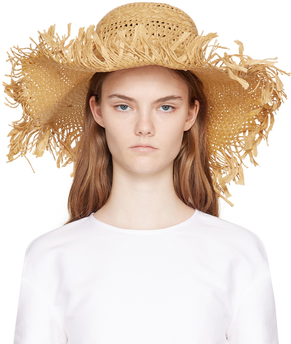 Marni Tan Raffia Beach Hat Marni