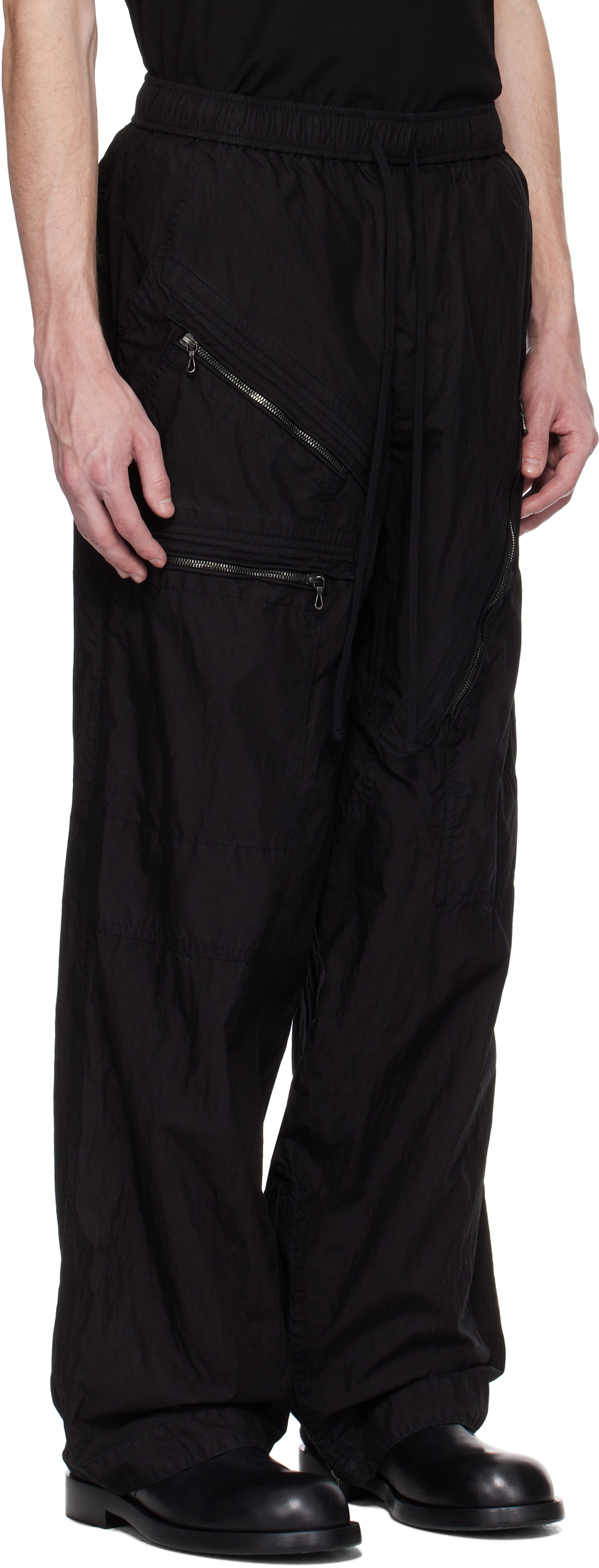 Julius Black Flight Buggy Cargo Pants Julius