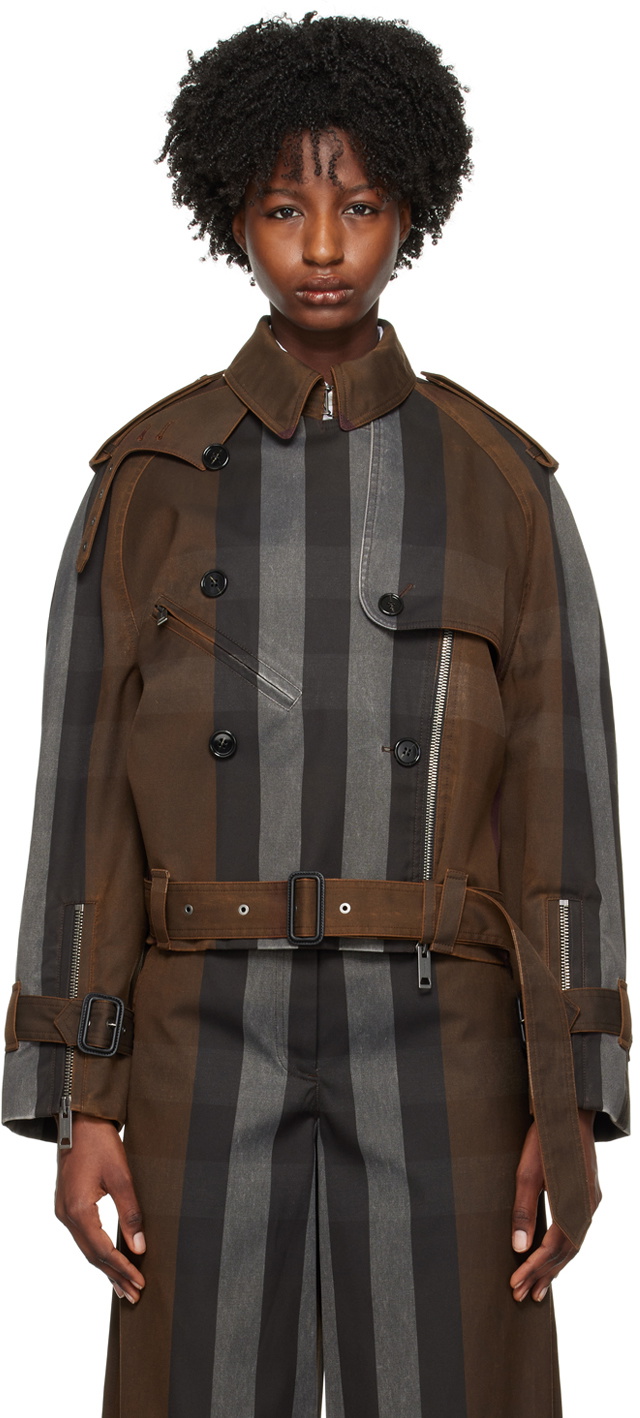 Burberry Brown Check Jacket Burberry