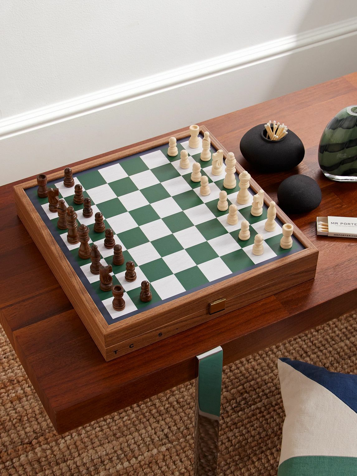 The Conran Shop - Milos Wood and Leather Combo Game Set The Conran Shop