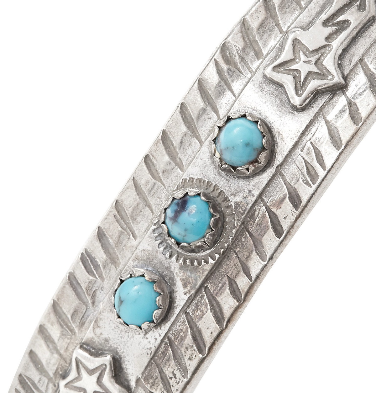 Peyote Bird - Sterling Silver Turquoise Cuff - Silver Peyote Bird