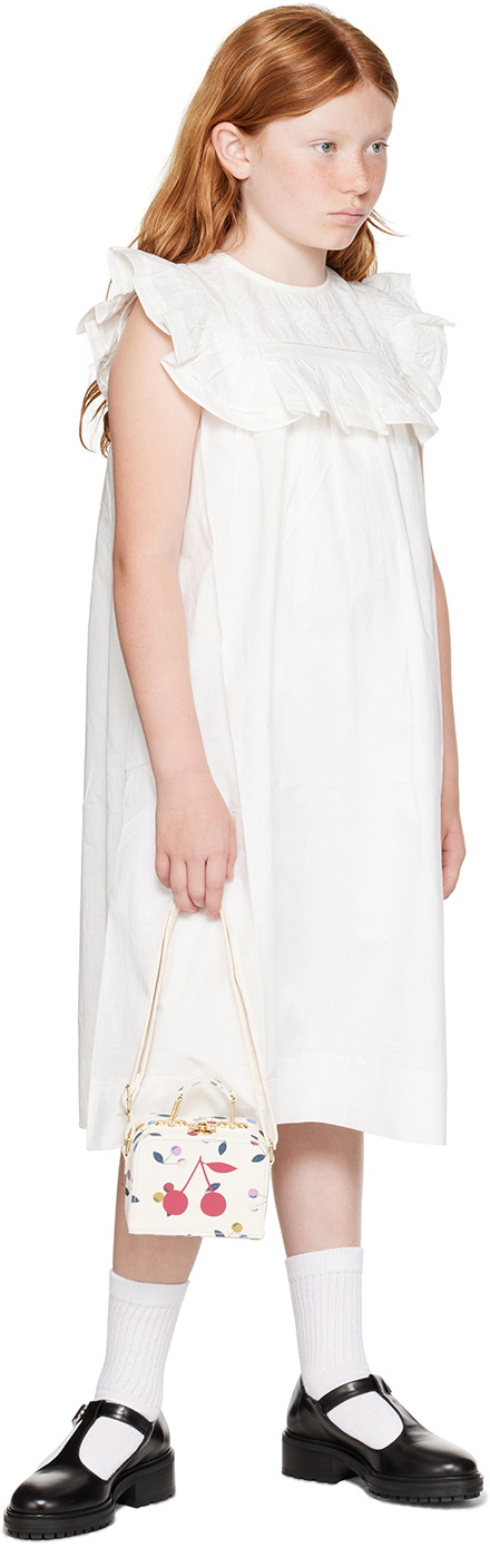 Bonpoint Kids White Charlyne Dress Bonpoint
