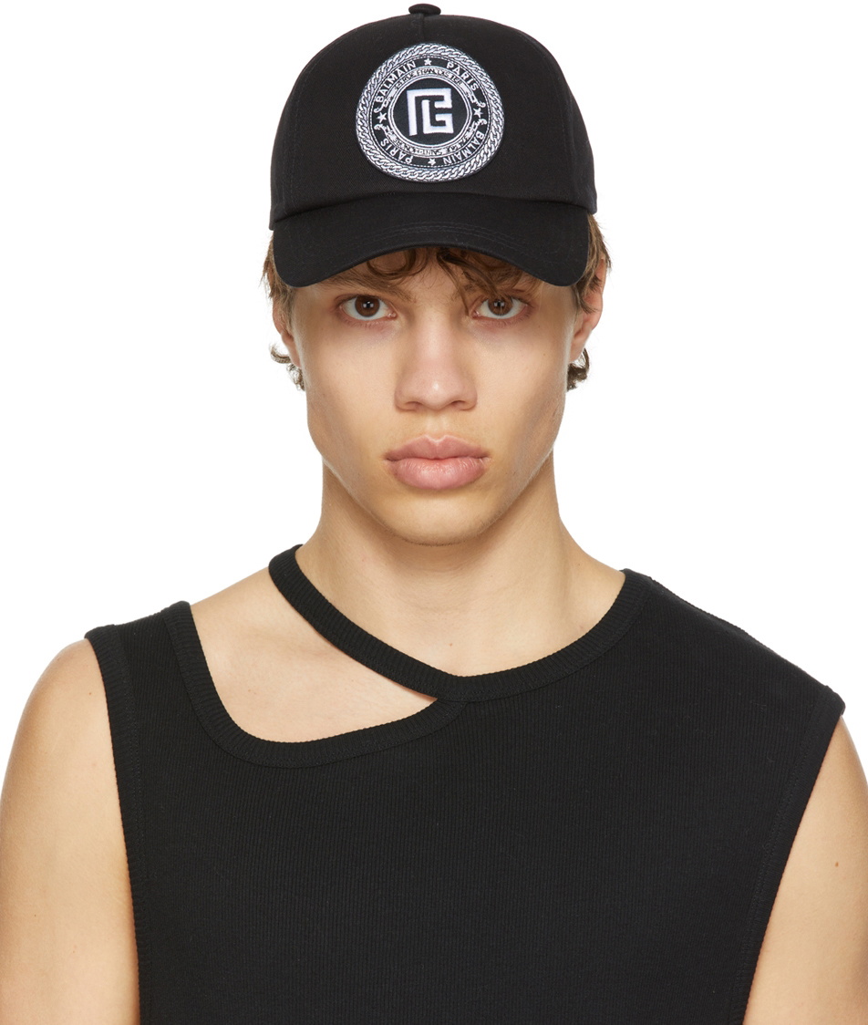 Balmain Black Logo Cap Balmain