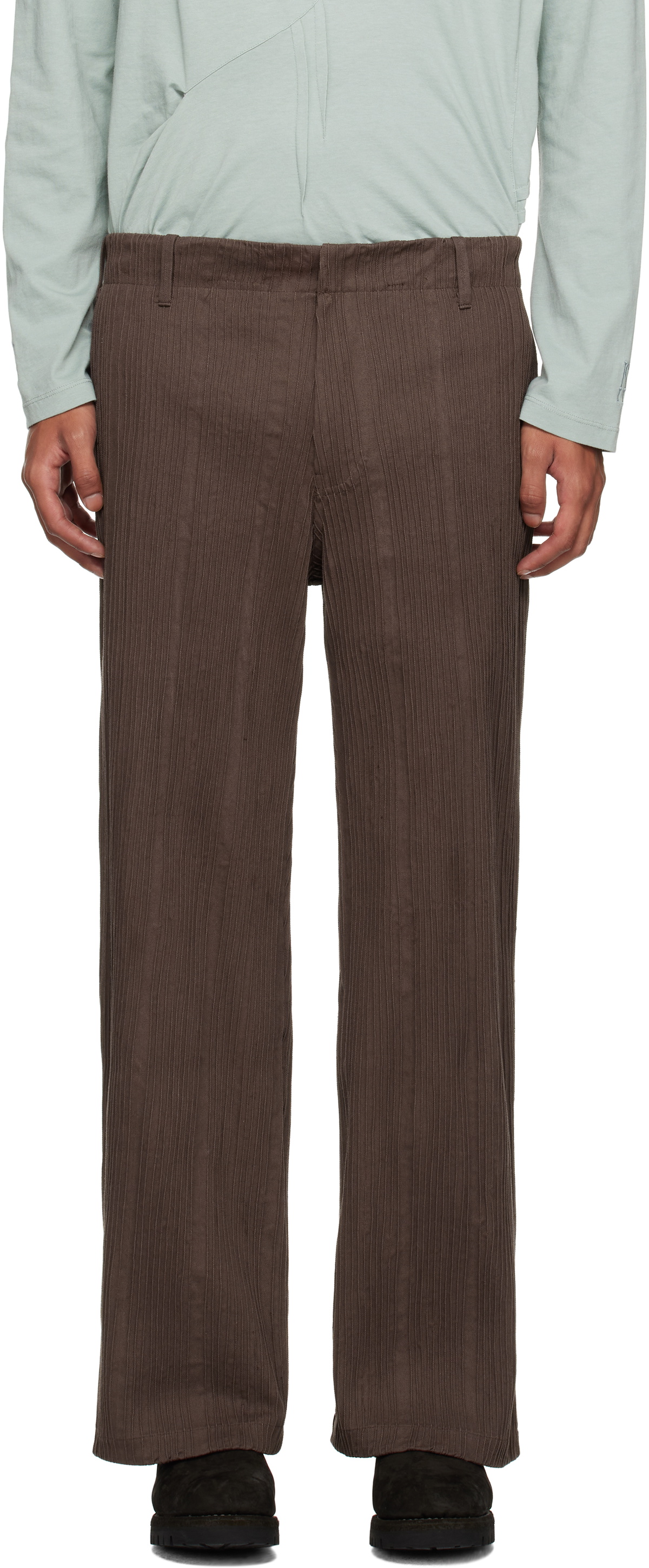 Tondolo Brown Twill Trousers Tondolo