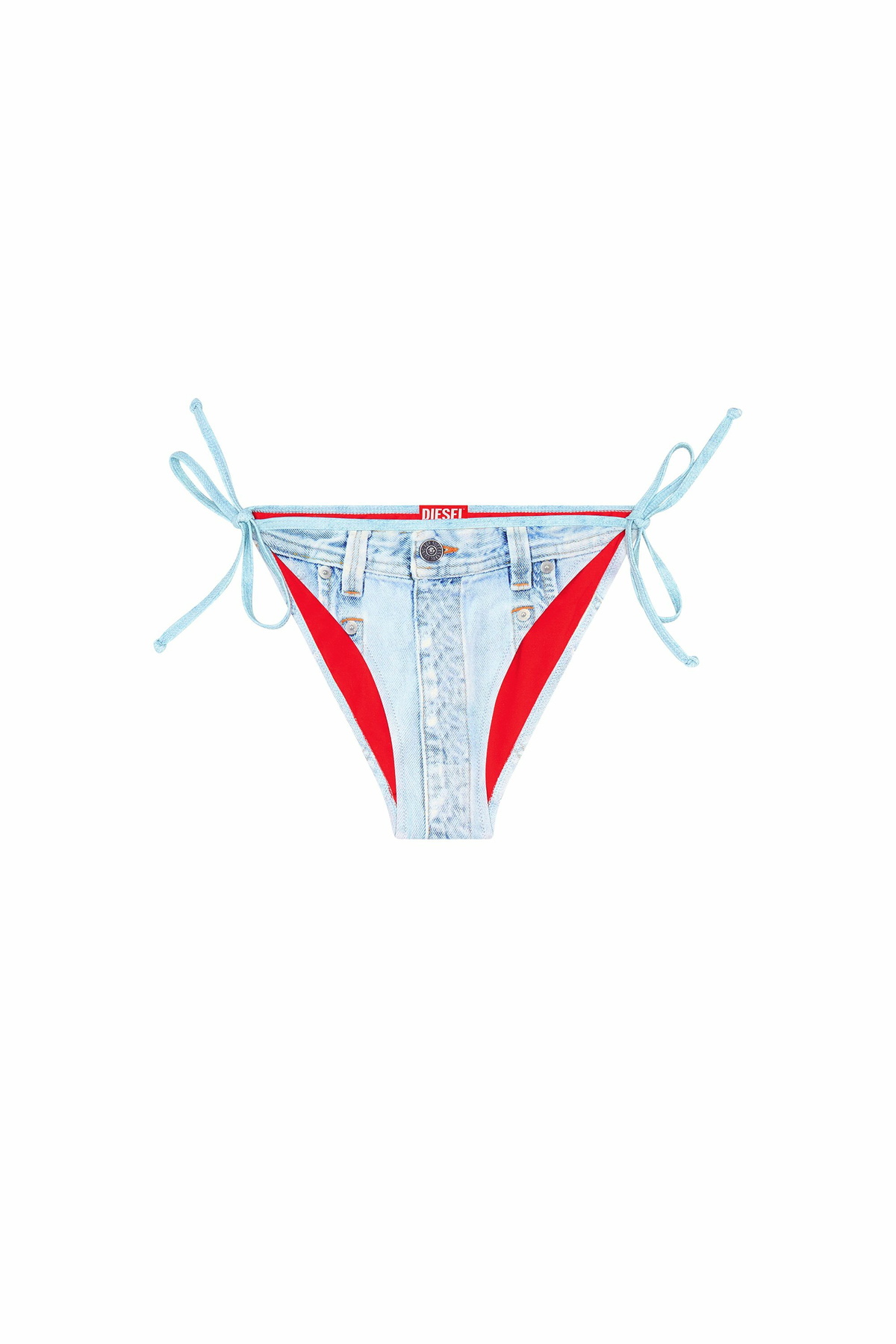 Diesel Bikini briefs with denim trompe l'oeil - Panties Womens in Blue ...