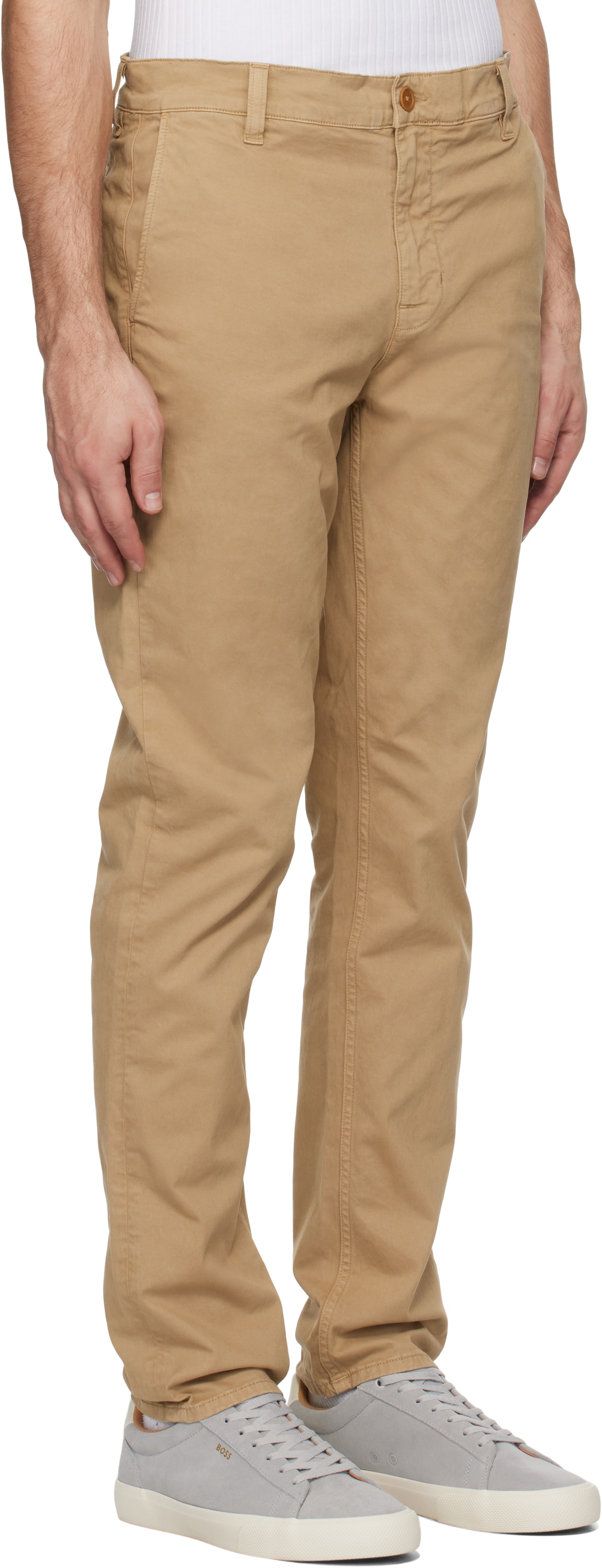 Nudie Jeans Beige Easy Alvin Trousers Nudie Jeans Co